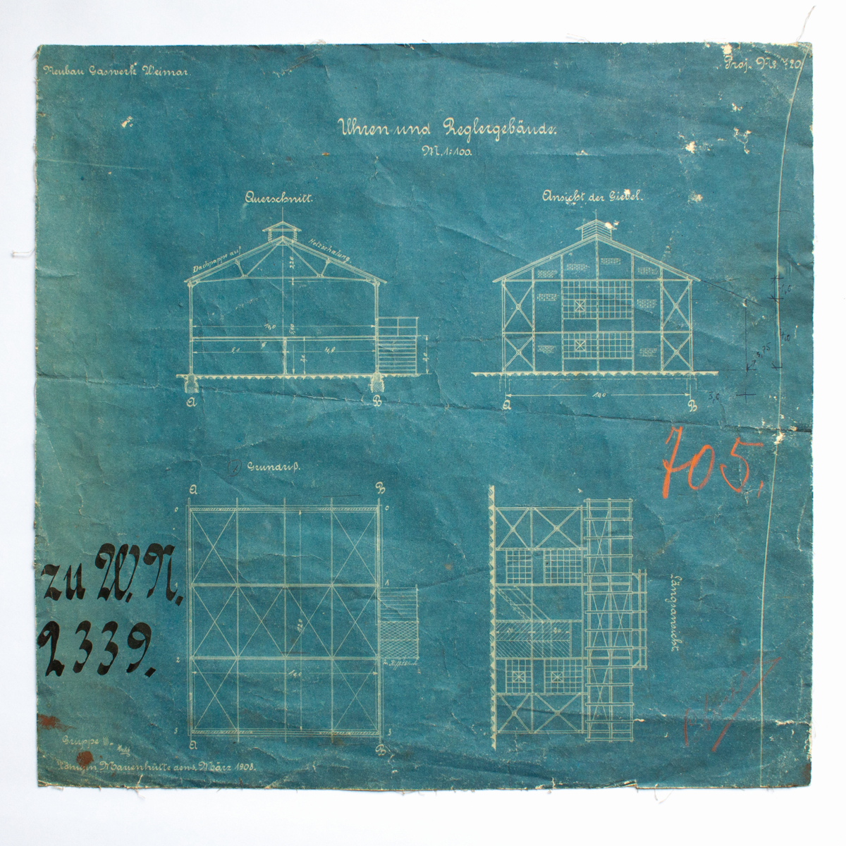 Die Blaupause aus dem Gaswerk Weimar - 30 Fundstücke